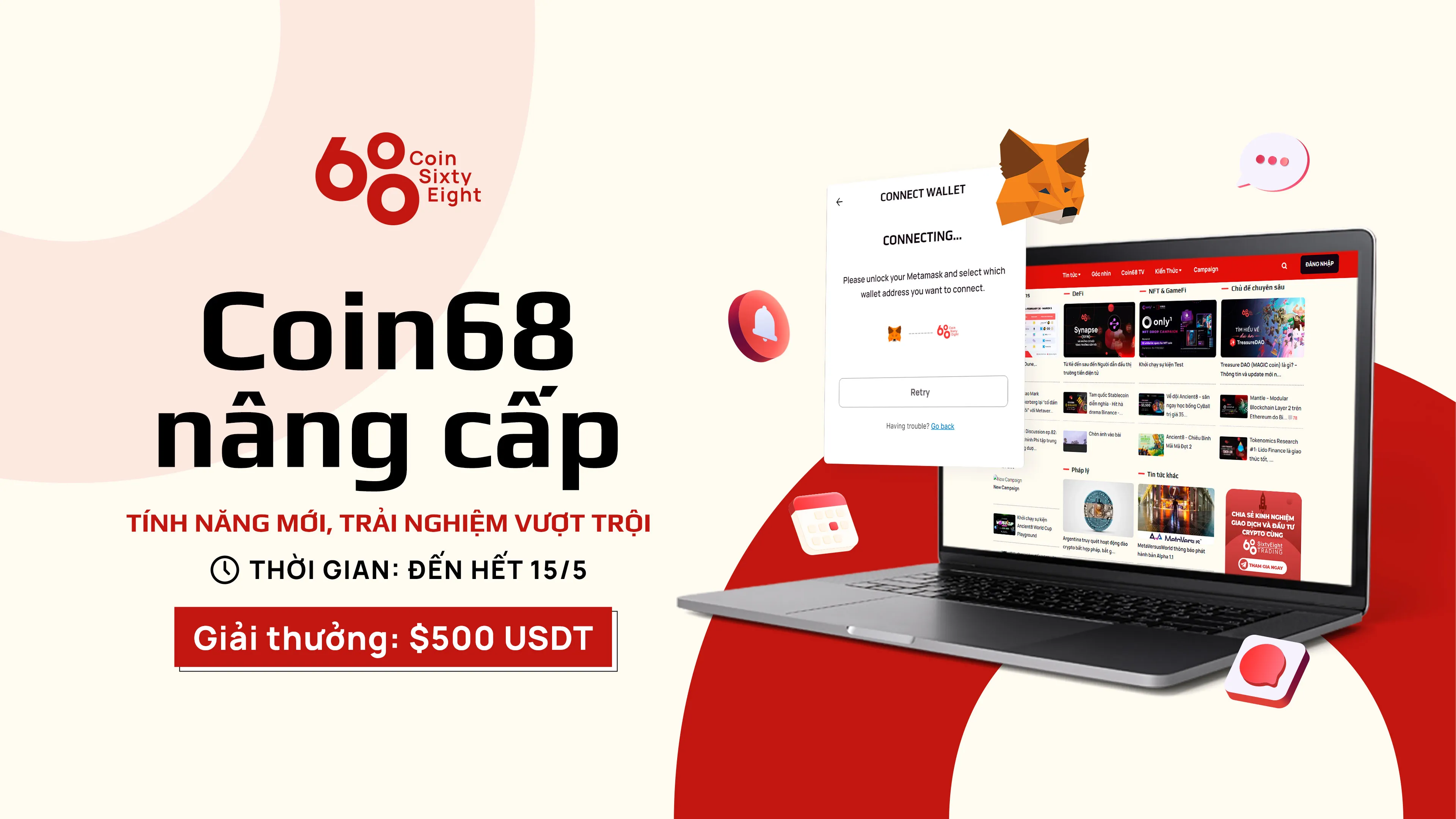 Coin68 Nâng Cấp: Tính năng mới, trải nghiệm vượt trội
