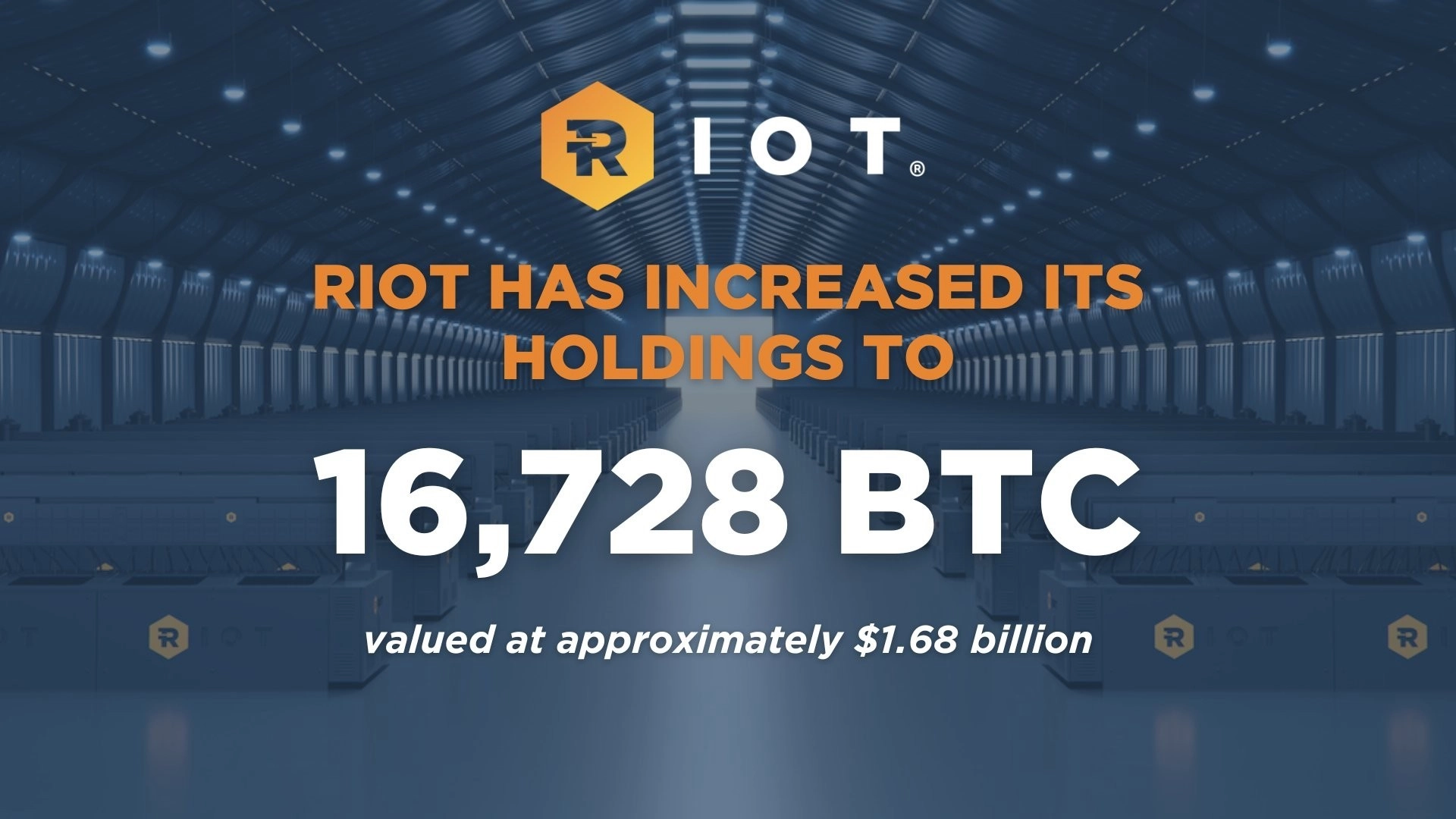 Riot Platform mua 510 triệu USD Bitcoin, tổng nắm giữ 16.728 BTC