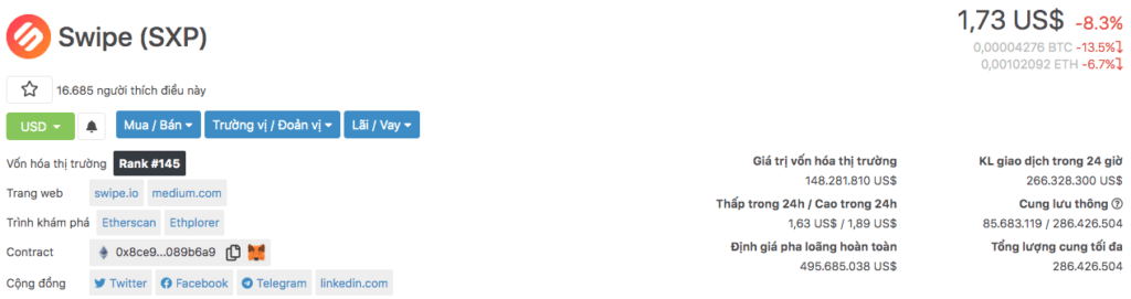 Swipe (SXP) là gì? Tổng quan về nền tảng Swipe.io và token SXP