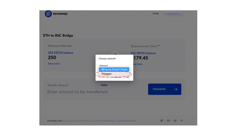 ZeroSwap triển khai Cầu nối với Polygon (MATIC)