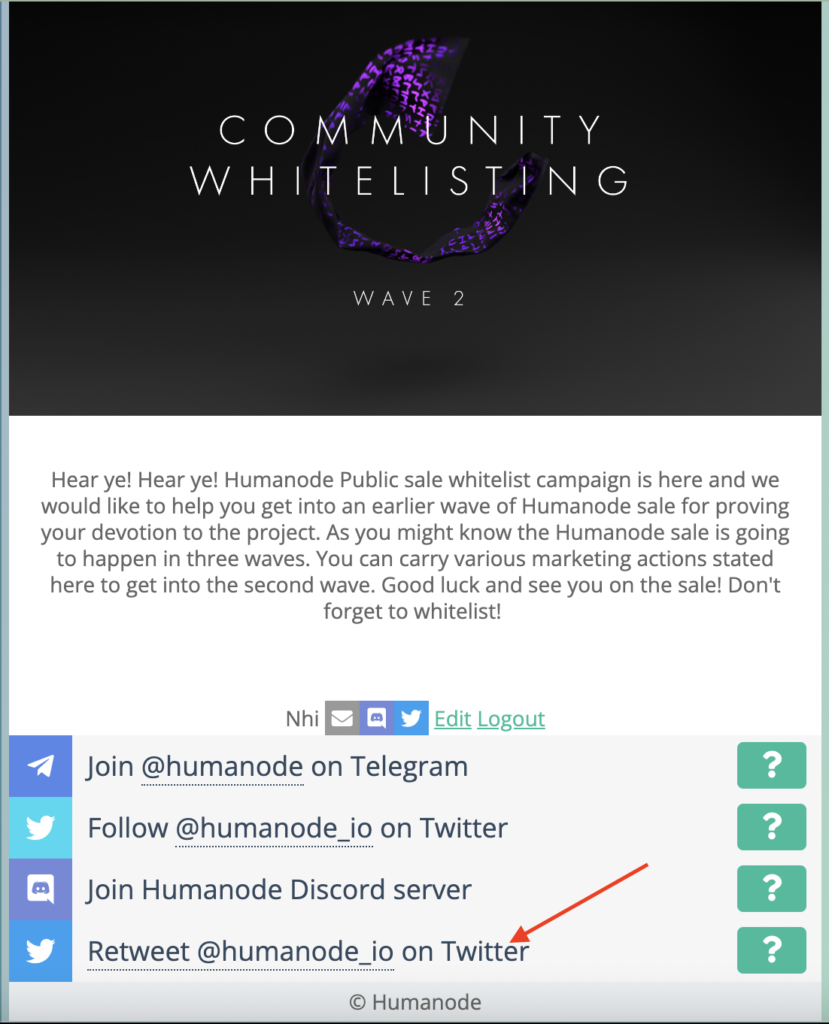 Hướng dẫn tham gia Public Sale dự án Humanode