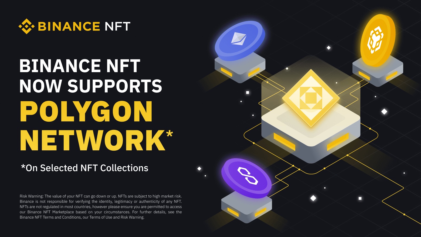 Binance NFT Marketplace bổ sung hỗ trợ mạng Polygon Binance NFT Marketplace bổ sung hỗ trợ mạng Polygon
